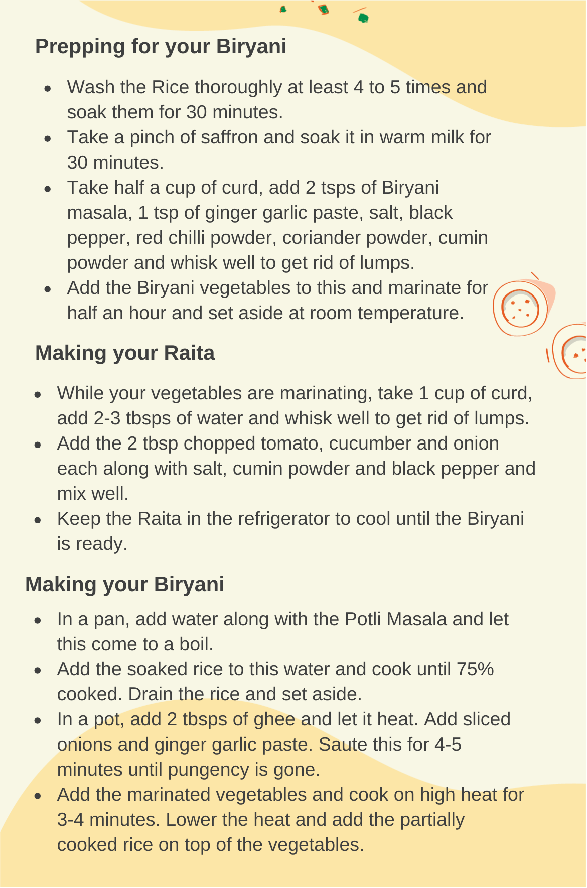 Biryani Mix Recipe Card